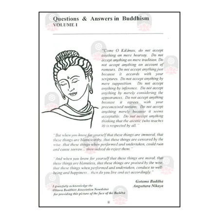 Questions And Answers In Buddhism - ( Volume 1) | Buy Online ...